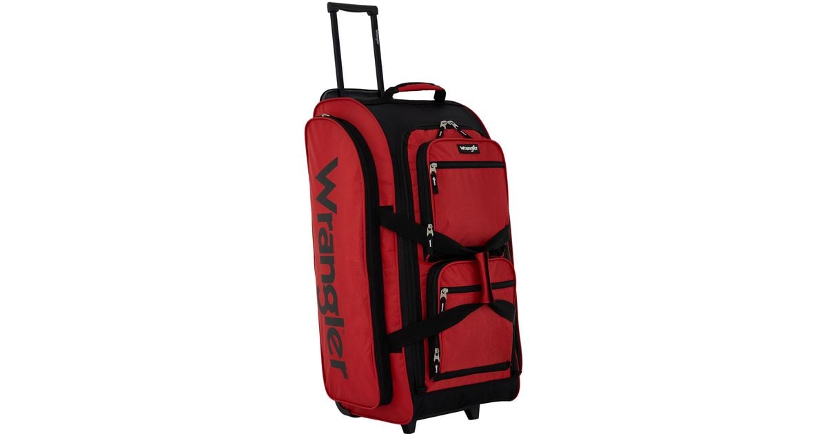 Wrangler 30" Wesley Rolling Duffel Bag in Red | Lyst