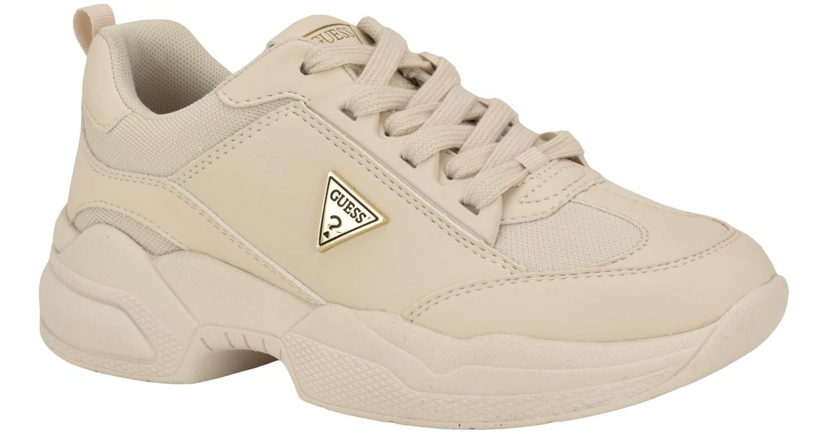 Guess Kealy Sneaker in Natural | Lyst