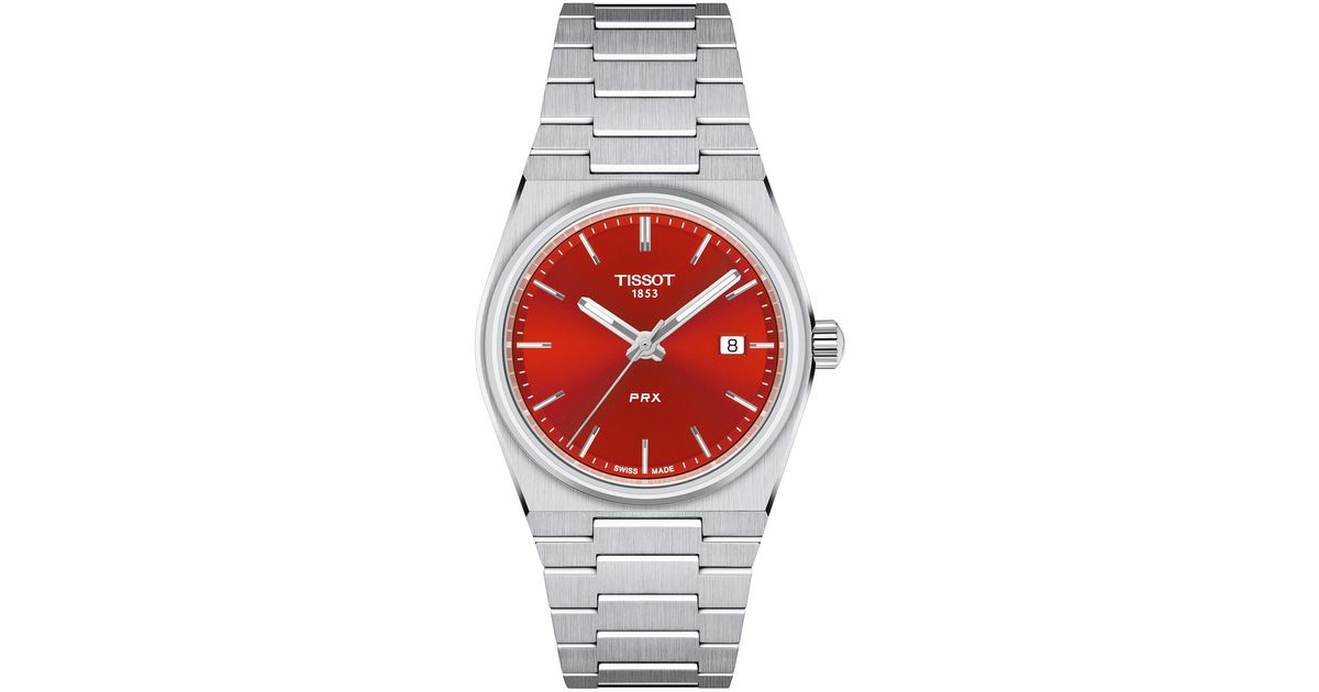Tissot Prx Quartz 35mm Red Dial | Lyst