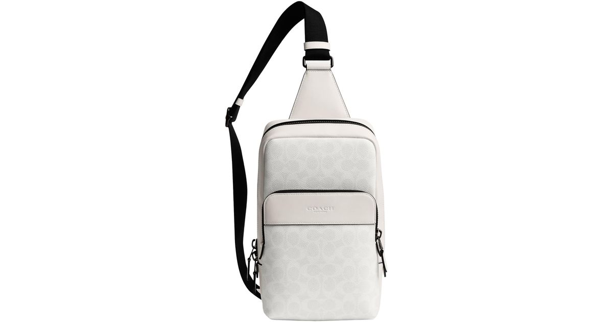 COACH Gotham Pack In Signature Canvas in White for Men | Lyst