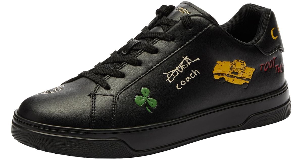 COACH High Line Sneaker With Sketch Print in Black for Men | Lyst