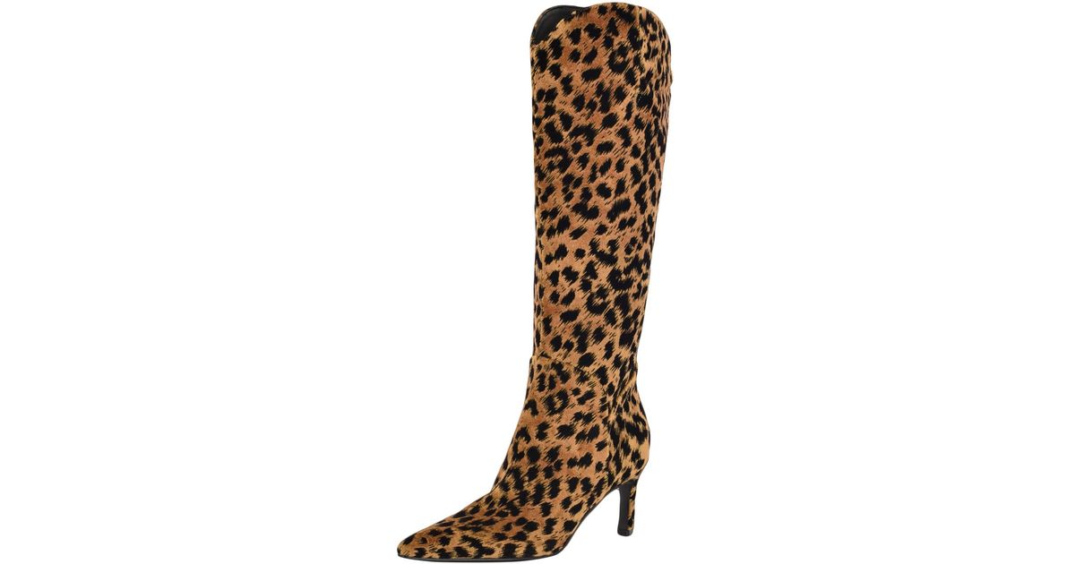 Guess Palisa Wide Calf Knee High Boot in Brown | Lyst UK