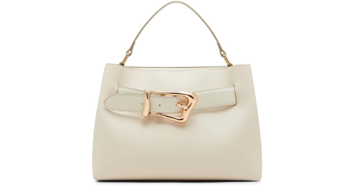 Anne Klein S Top Handle Satchel With Convertible Strap in Natural | Lyst