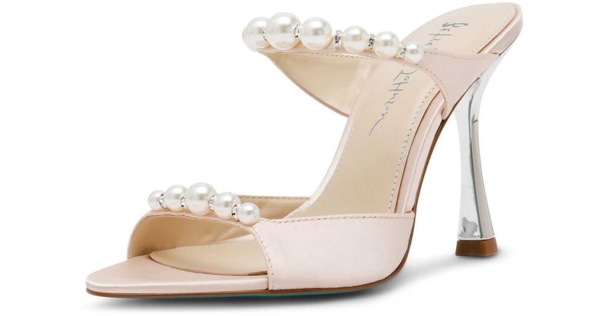 Betsey Johnson Betsey Sb-lacy Pump in Natural | Lyst