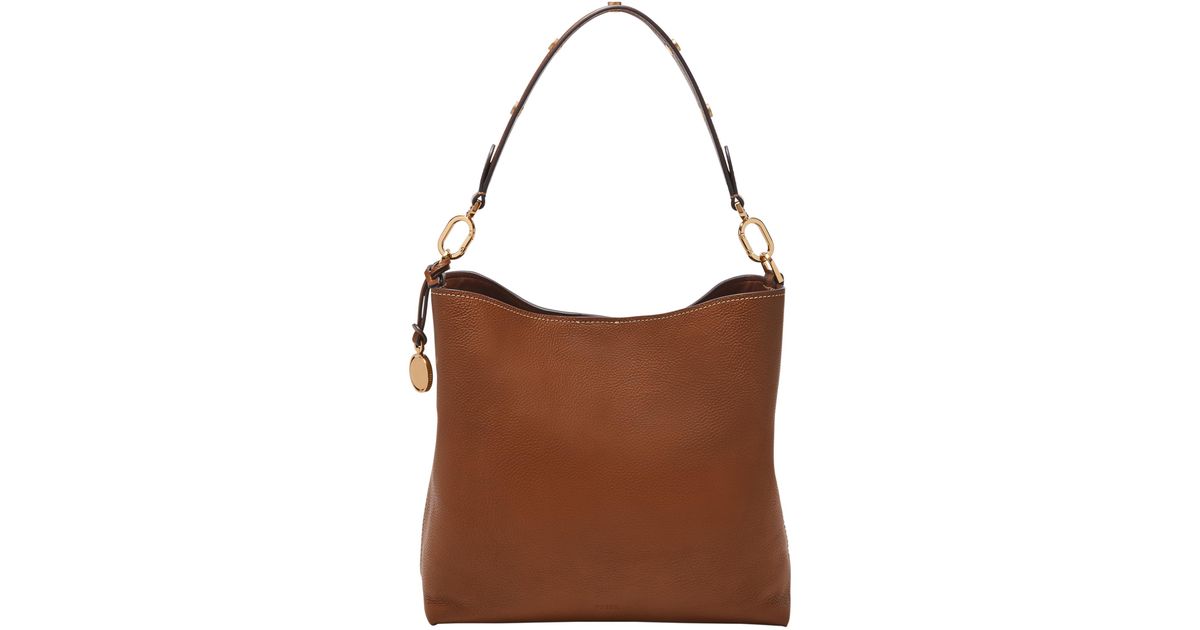 Fossil Jessie Bucket Shoulder Bag in Brown | Lyst