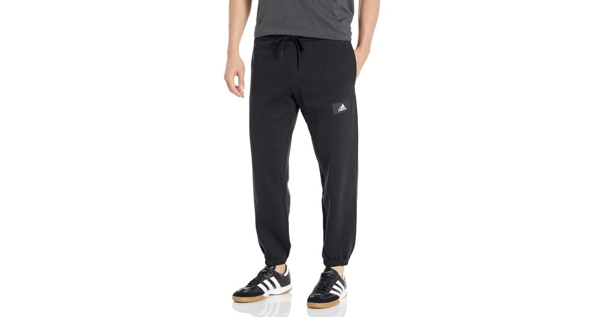 Adidas Essentials Feelvivid Cotton Fleece Straight Leg Sweatpants In