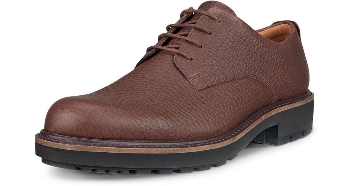Ecco Oslo Plain Toe Oxford in Brown for Men | Lyst UK