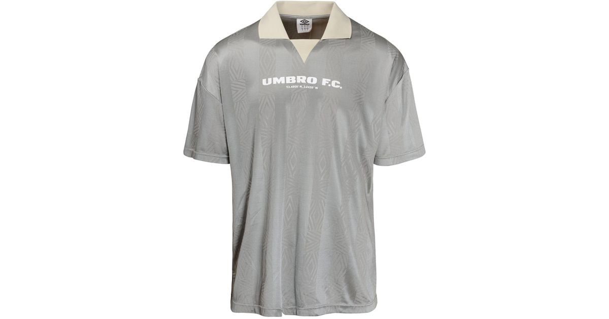 Umbro Short Sleeve Collared Football Shirt in Gray for Men | Lyst