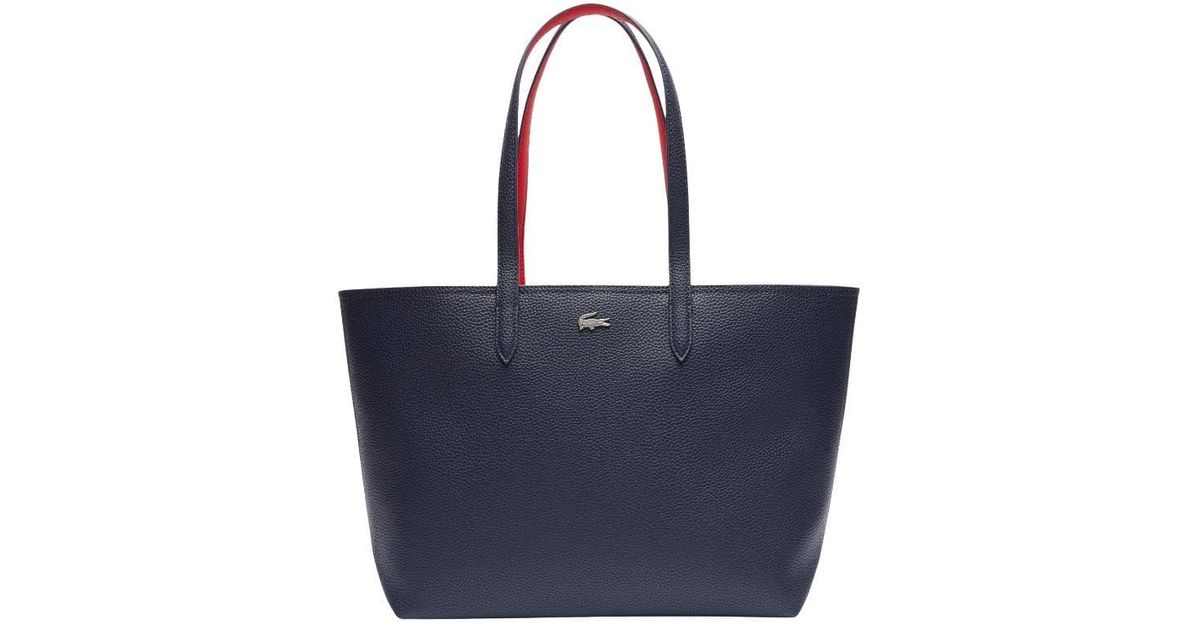 Lacoste Anna Zipped Tote in Blue | Lyst