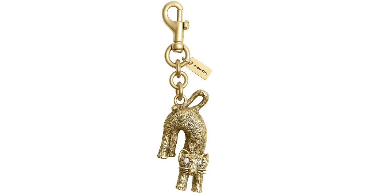 COACH Cat Bag Charm in Metallic | Lyst