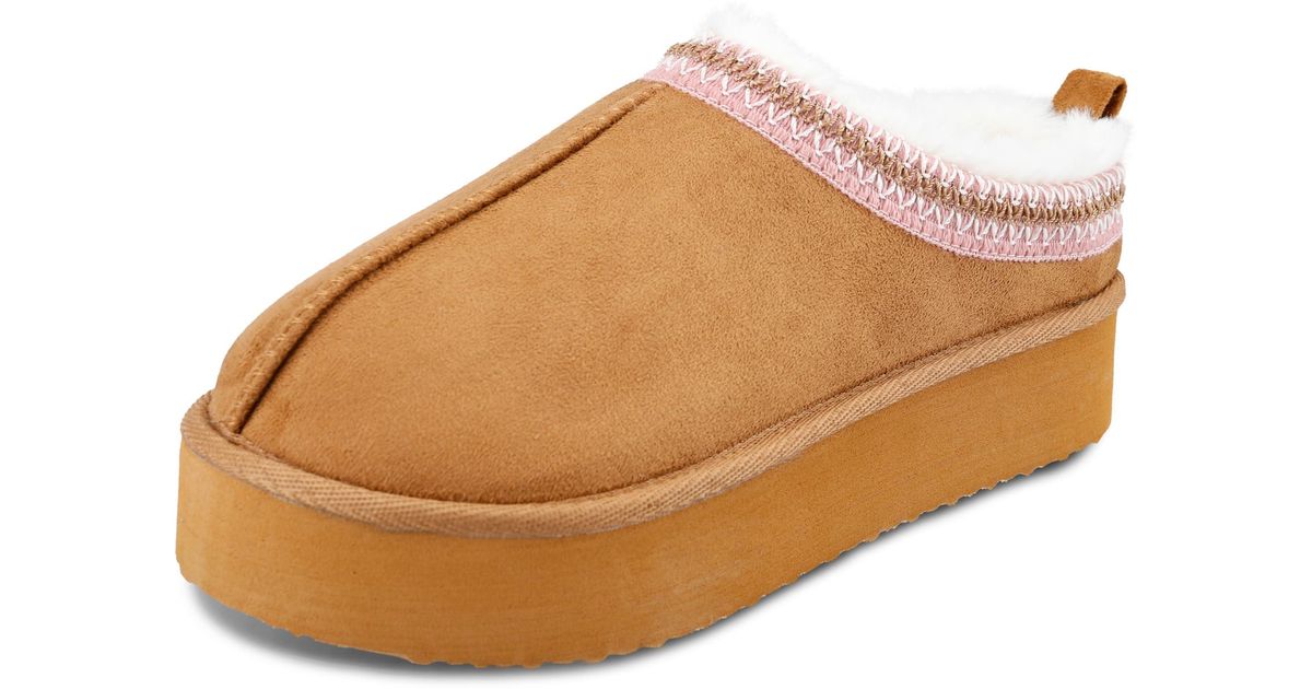 Jessica Simpson 1.25 Inch Platform Memory Foam Slide-on Clog Slipper ...