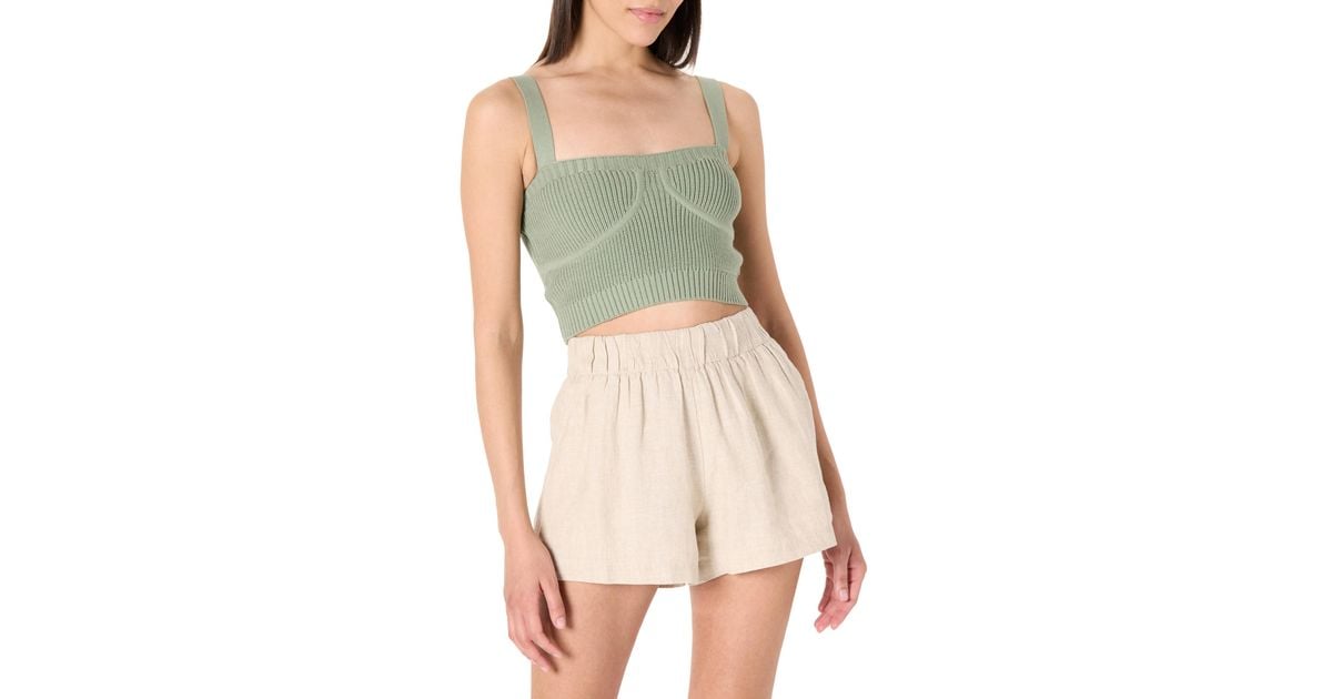 The Drop 's Zadie Cropped Sweater Tank in Green | Lyst