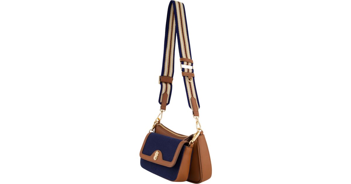 Tommy Bahama Double Crossbody Bag Purse in Brown | Lyst