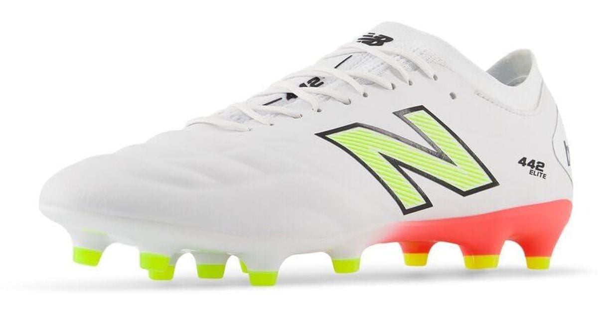 New Balance 442 Elite Fg V2 Soccer Shoe in White for Men | Lyst