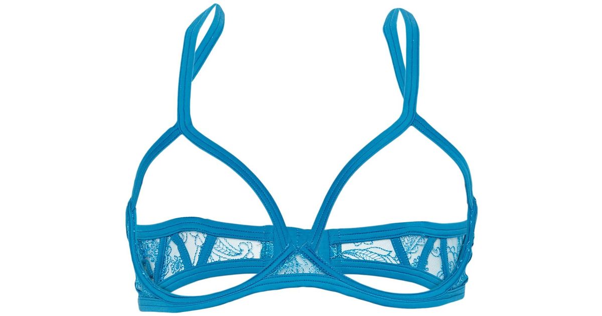 Cosabella Sardegna Embroidery Open Cup Bra in Blue | Lyst