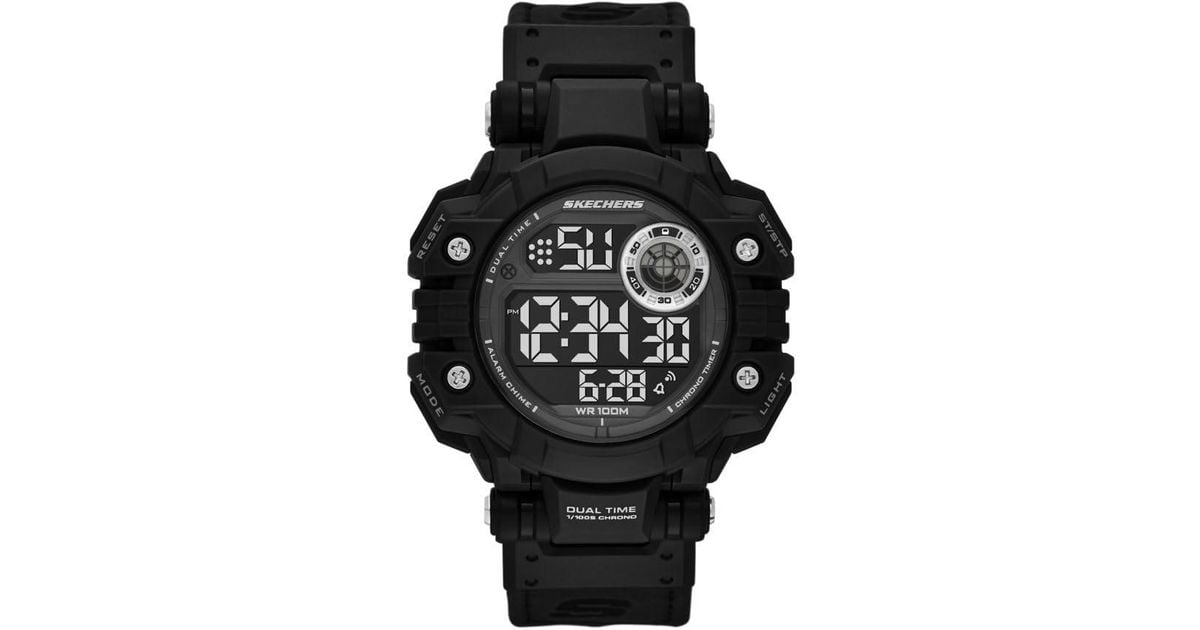 Skechers Allenford Digital Black Nylon Watch for Men | Lyst