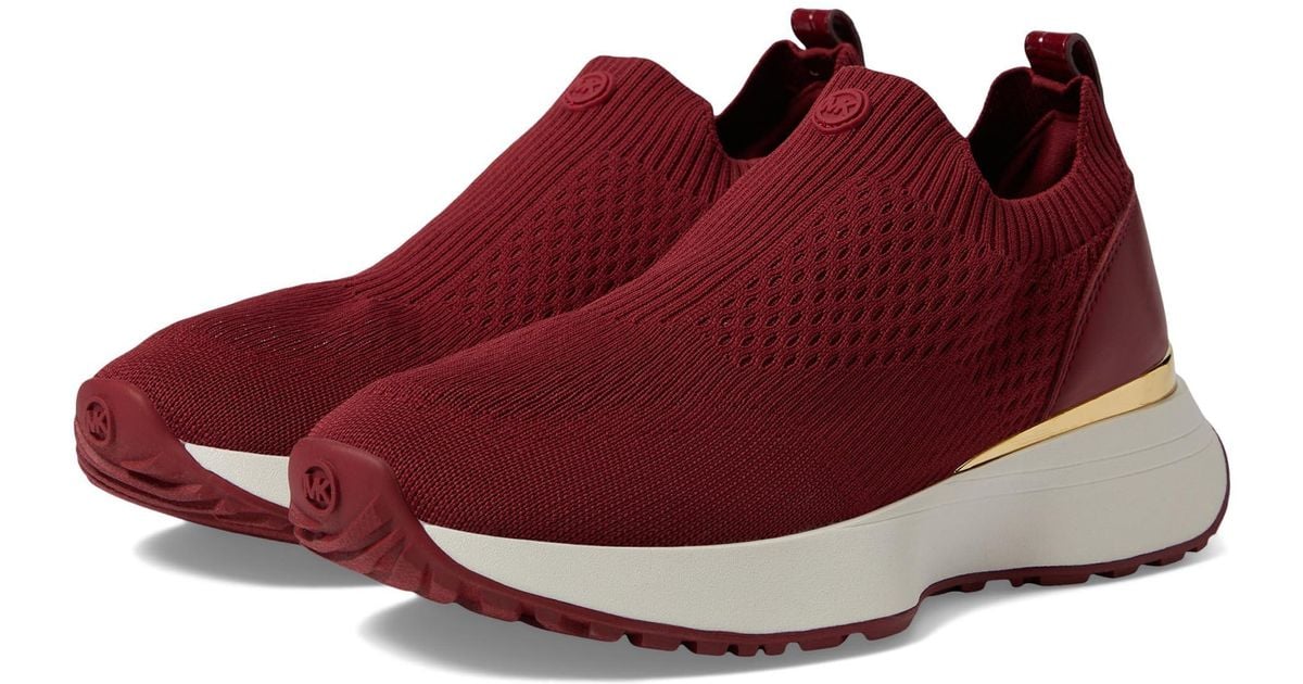 MICHAEL Michael Kors Ari Slip On (Deep) Shoes in Red | Lyst