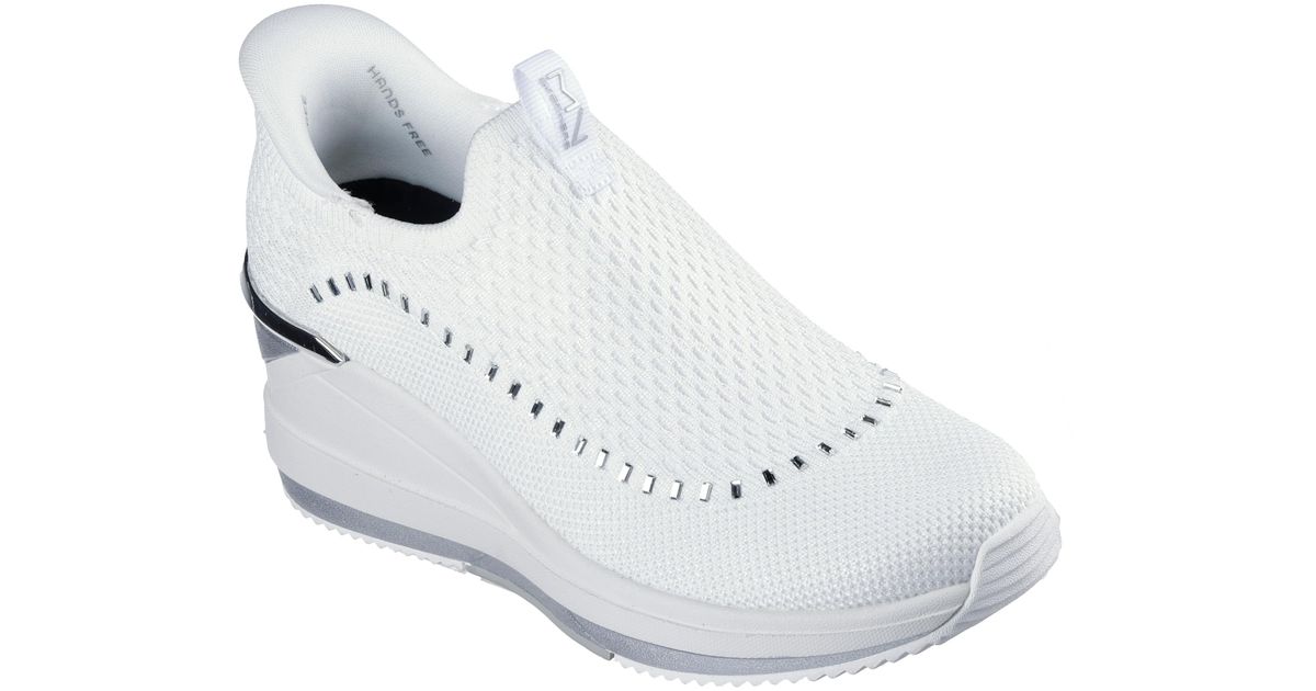 Skechers The Triple Wedge-clariti Hands Free Slip-ins Sneaker in White ...