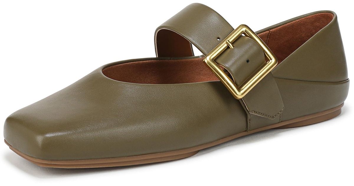 Franco Sarto S Oakes Ballet Flat Olive Green Leather 6.5 M in Brown | Lyst