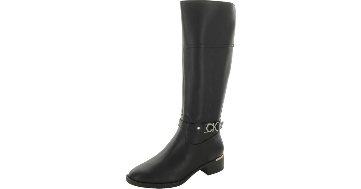 Calvin Klein Daphny Knee High Boot in Black | Lyst UK