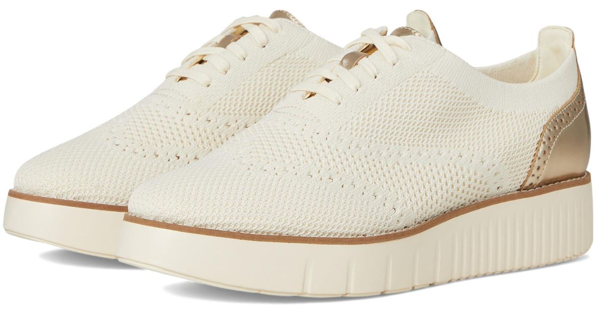 Cole Haan Grand City Platform Stitchlite Oxfords in White | Lyst