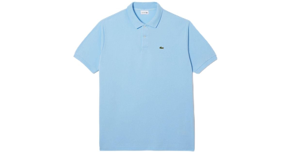 Lacoste Regular Fit Logo Stripe Stretch Cotton Polo in Blue for Men | Lyst