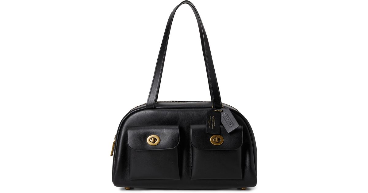 COACH Twin Turnlock Bag in Black | Lyst