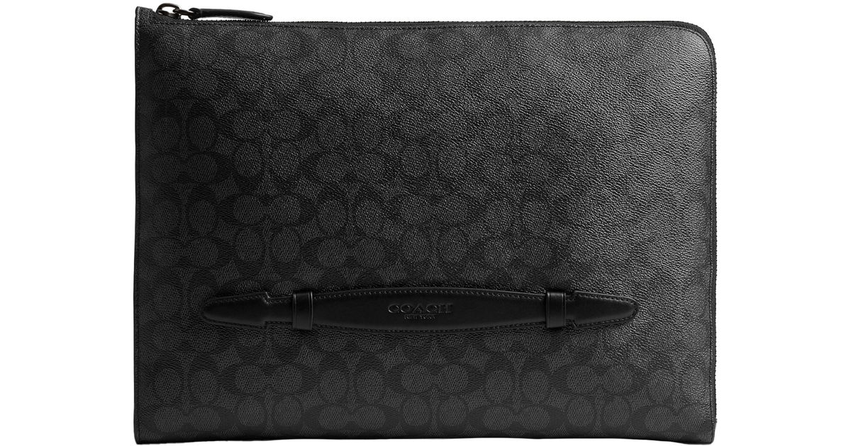 COACH Laptop Case in Black for Men | Lyst