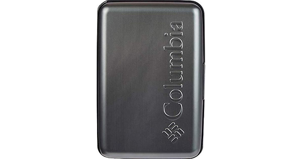 Columbia Metal Hard Case Rfid Credit Card Holder Wallet in Black for ...