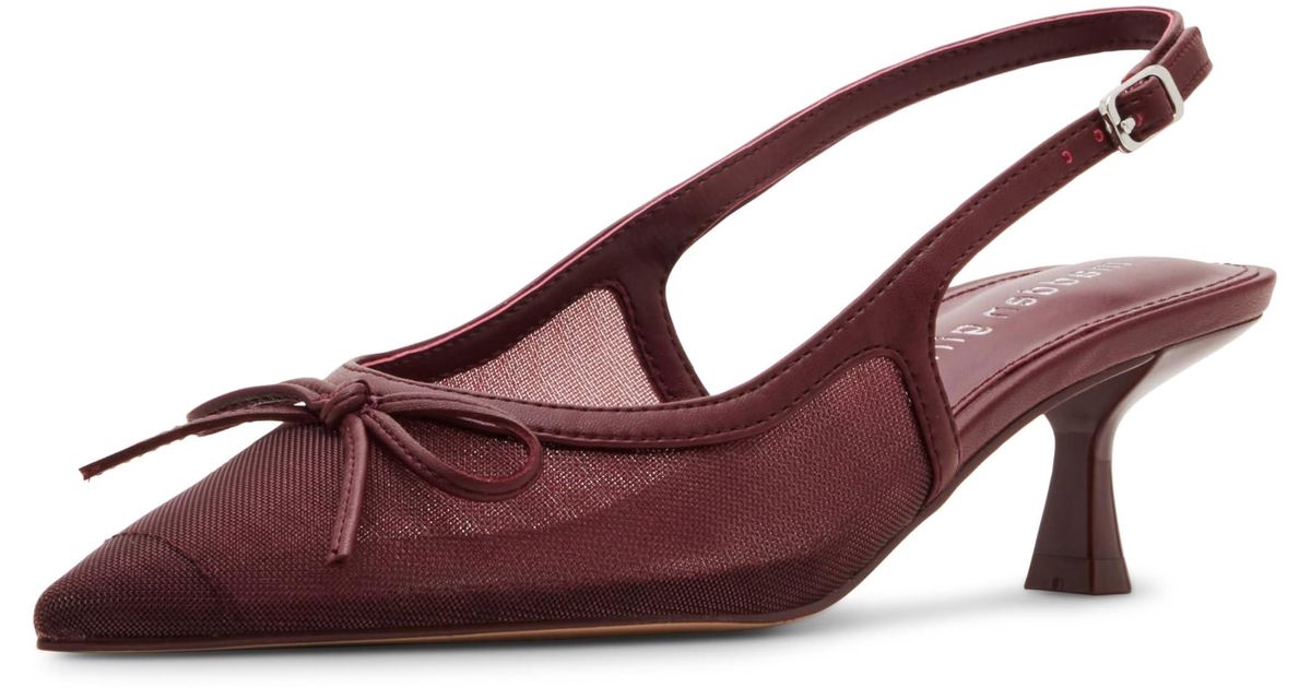 Madden Girl Vogue-m Sling-back Kitten Heel Pump in Brown | Lyst
