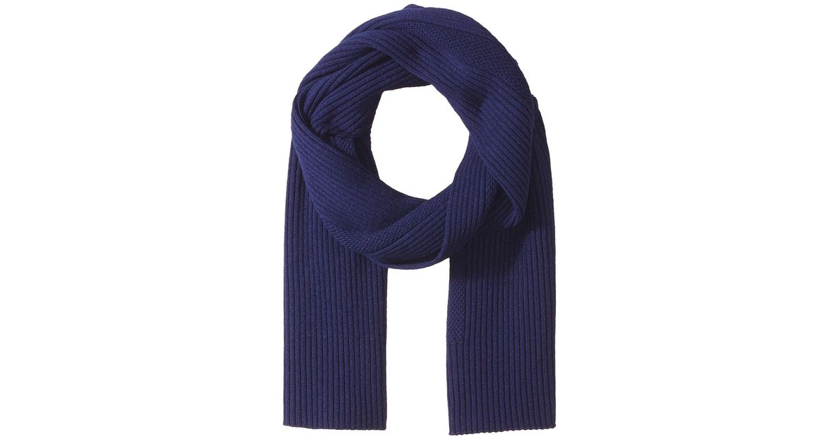 Lacoste Holiday Rib + Double Moss Stitch Scarf in Blue for Men | Lyst
