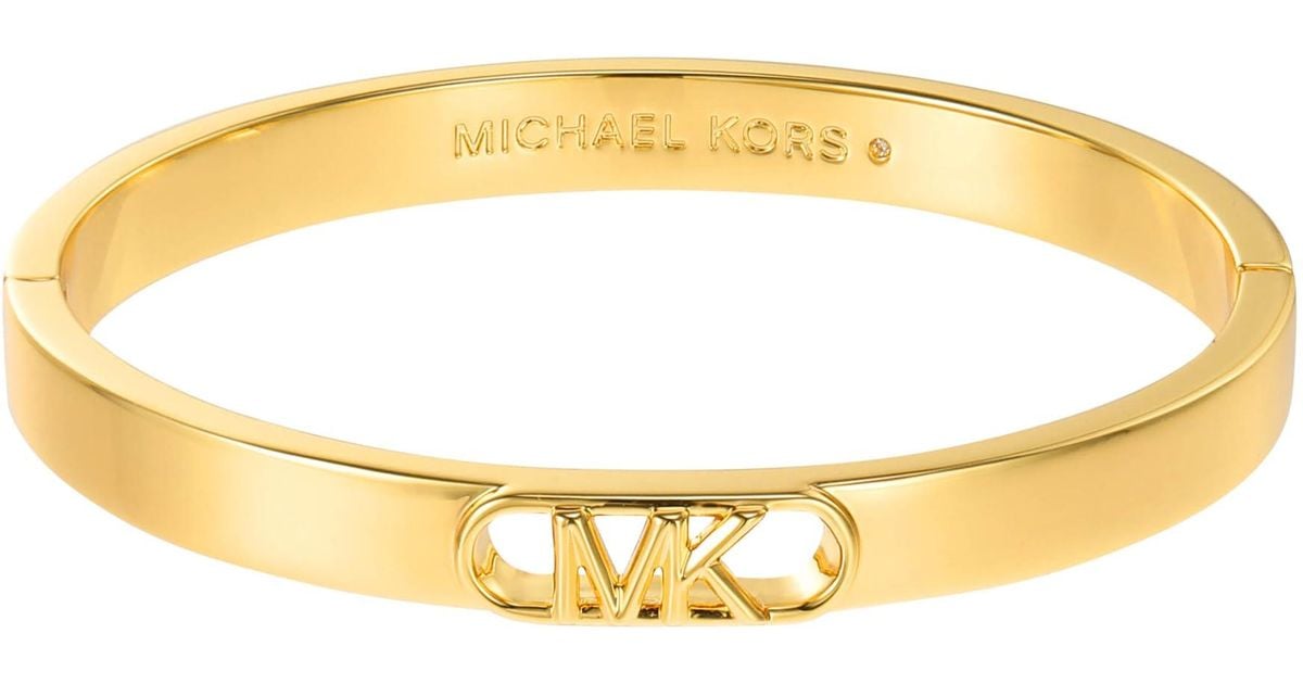 Michael Kors 14k Gold-plated Empire Link Bangle Bracelet in Metallic | Lyst