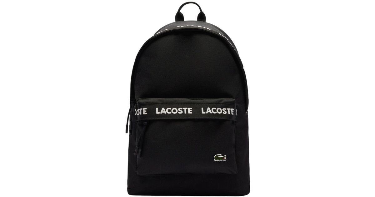 Lacoste Neocroc Logo Backpack in Black | Lyst