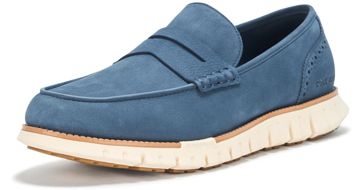 Cole Haan Zerogrand Remastered Penny Loafers in Blue for Men | Lyst
