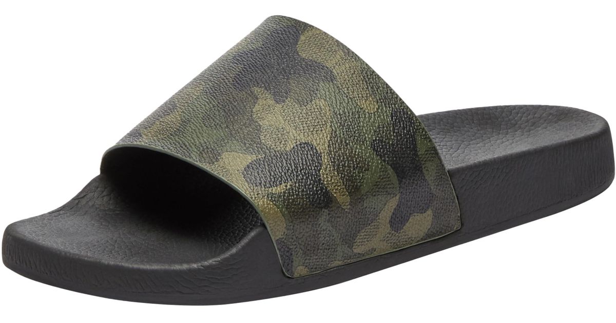 COACH Slide Sandal in Black | Lyst