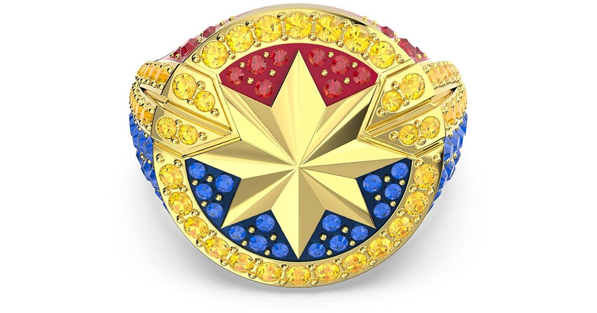 Swarovski Captain Marvel Ring in Metallic | Lyst