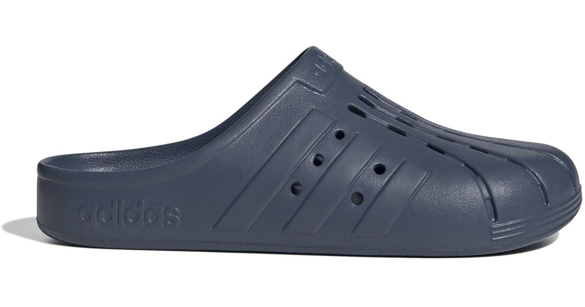 adidas Adilette Clog Sportswear Slide Sandal in Blue | Lyst