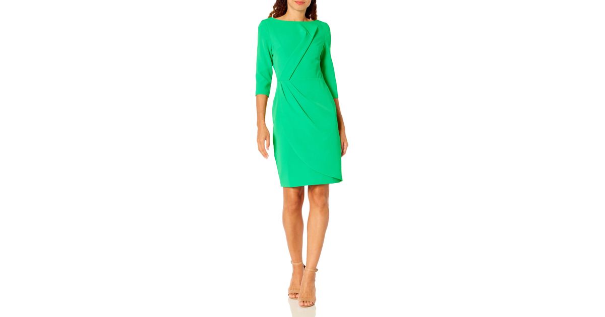 Black Halo Calandra Sheath in Green | Lyst