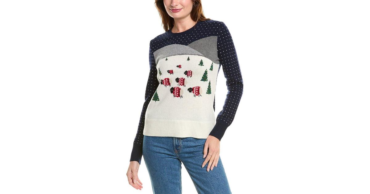 Brooks Brothers Merino Wool Sheep Intarsia Sweater in Blue | Lyst