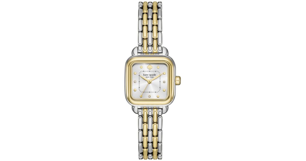 Kate Spade Gracie Square Three-hand Two-tone Stainless Steel Watch in ...
