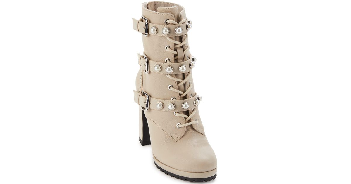 Karl Lagerfeld Paris Lennon Fashion Boot in Natural | Lyst