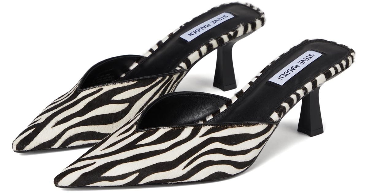 Steve Madden Mod (Zebra) High Heels in Black | Lyst