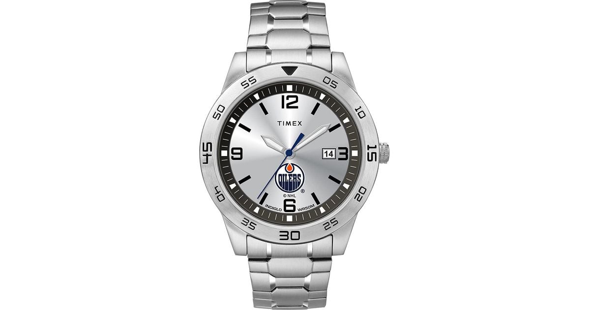 Timex Tribute Nhl Citation 42mm Watch – Edmonton Oilers With Stainless ...
