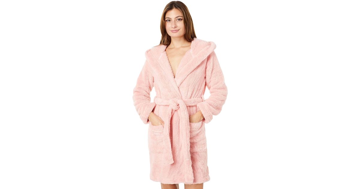 UGG Recycled Polyester Belted Robe in Pink | Lyst