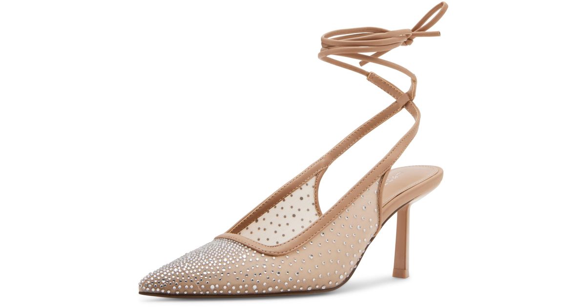 Madden Girl Brigitte-r Lace-up Heel in Natural | Lyst