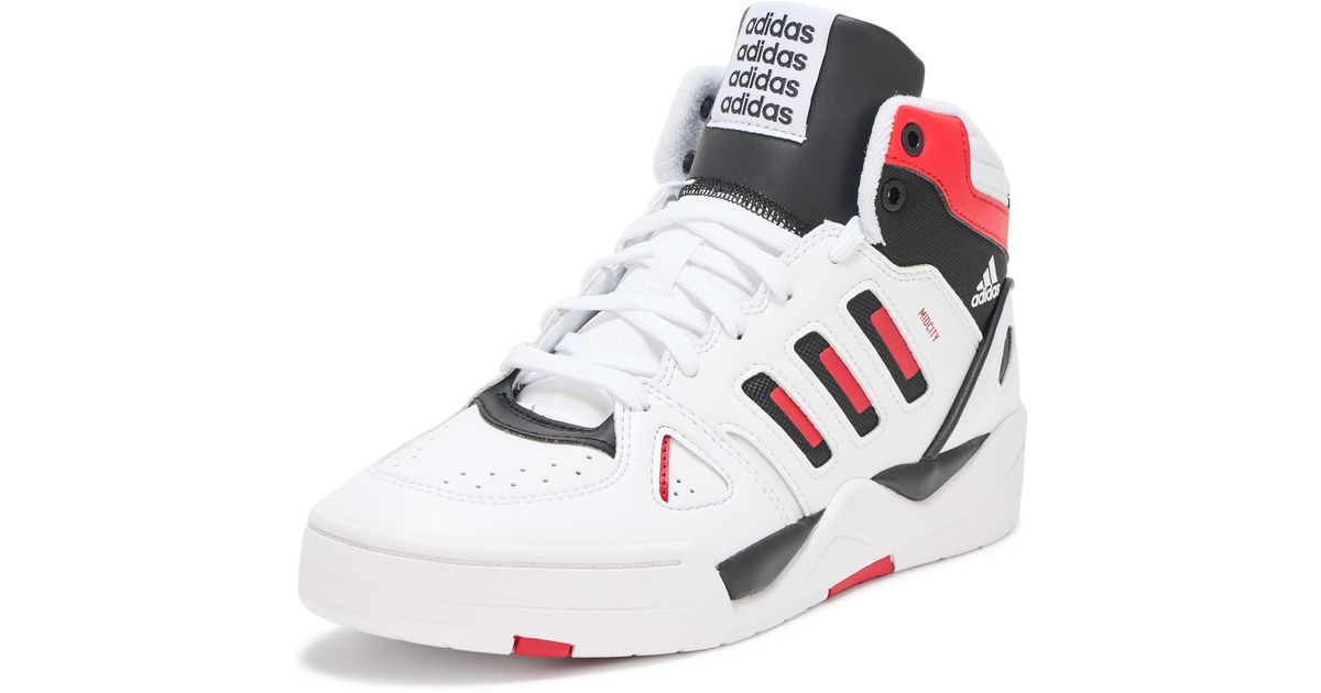 adidas Midcity Mid Top Basketball Sneaker in White for Men | Lyst