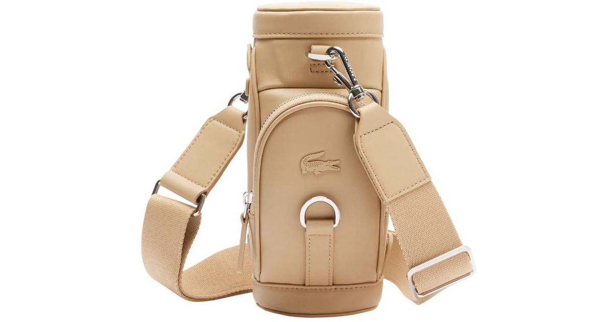 Lacoste Mini Meldane Purse With Zipped Pocket in Natural | Lyst