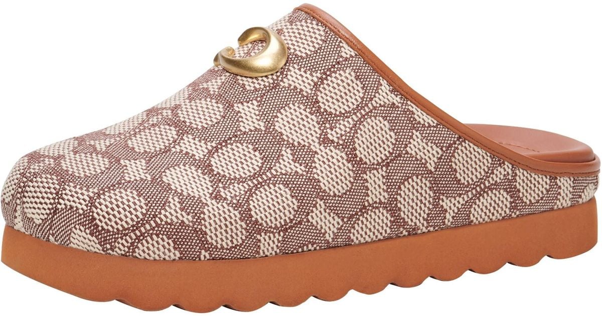 COACH Hadley Signature Jacquard Slipper in Pink | Lyst