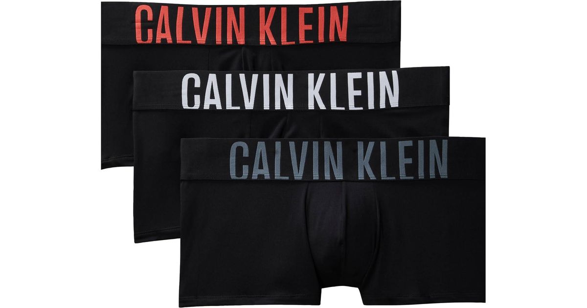 Calvin Klein Intense Power 3-pack Low Rise Trunk in Black for Men | Lyst