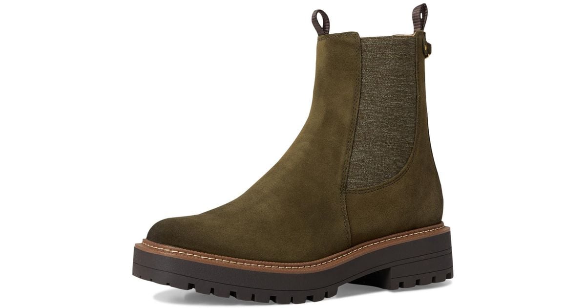 Sam Edelman Laguna Chelsea Boot Olive Branch in Brown | Lyst